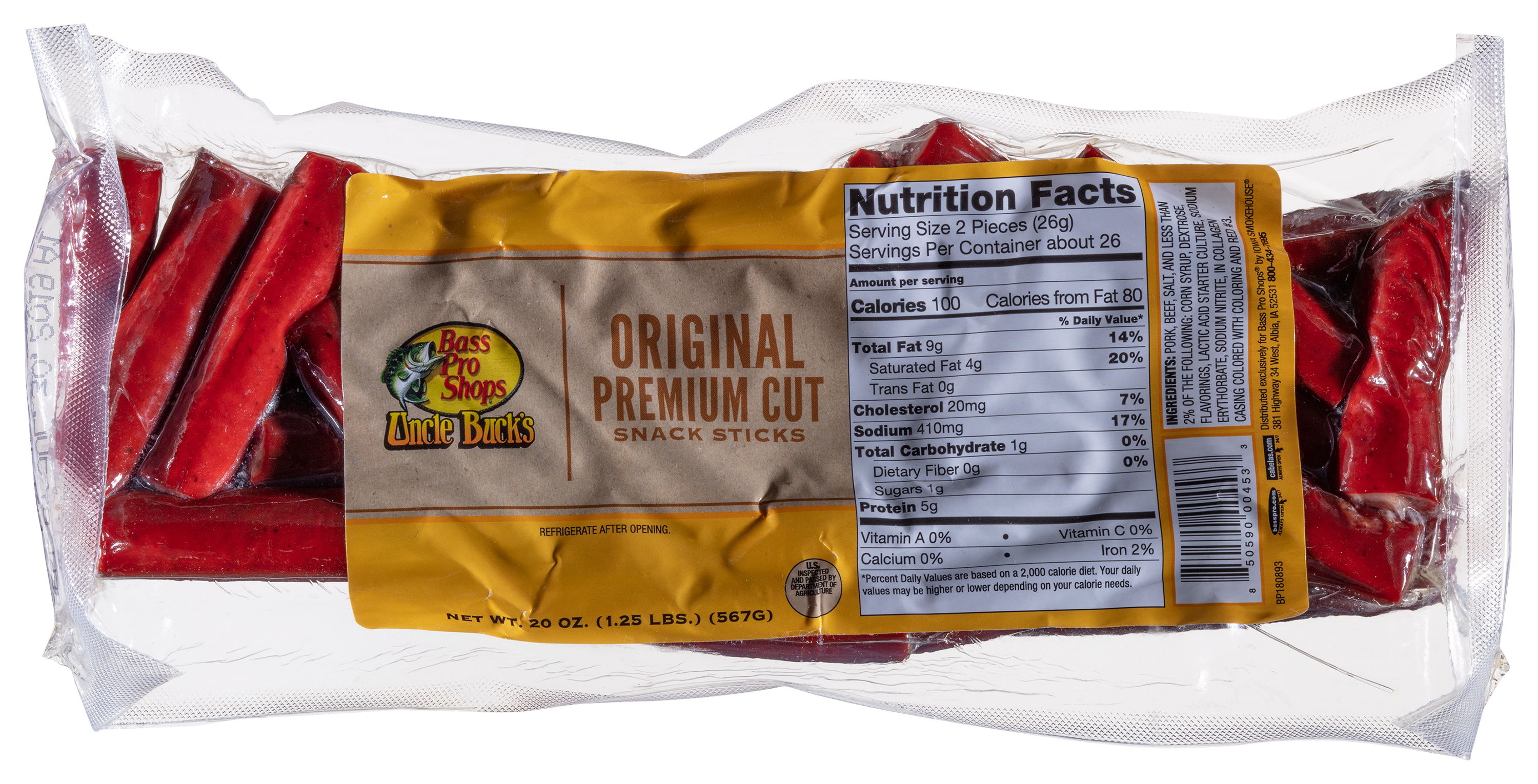 Bass Pro Shops Uncle Buck's Original Premium Cut Snack Sticks | Bass ...